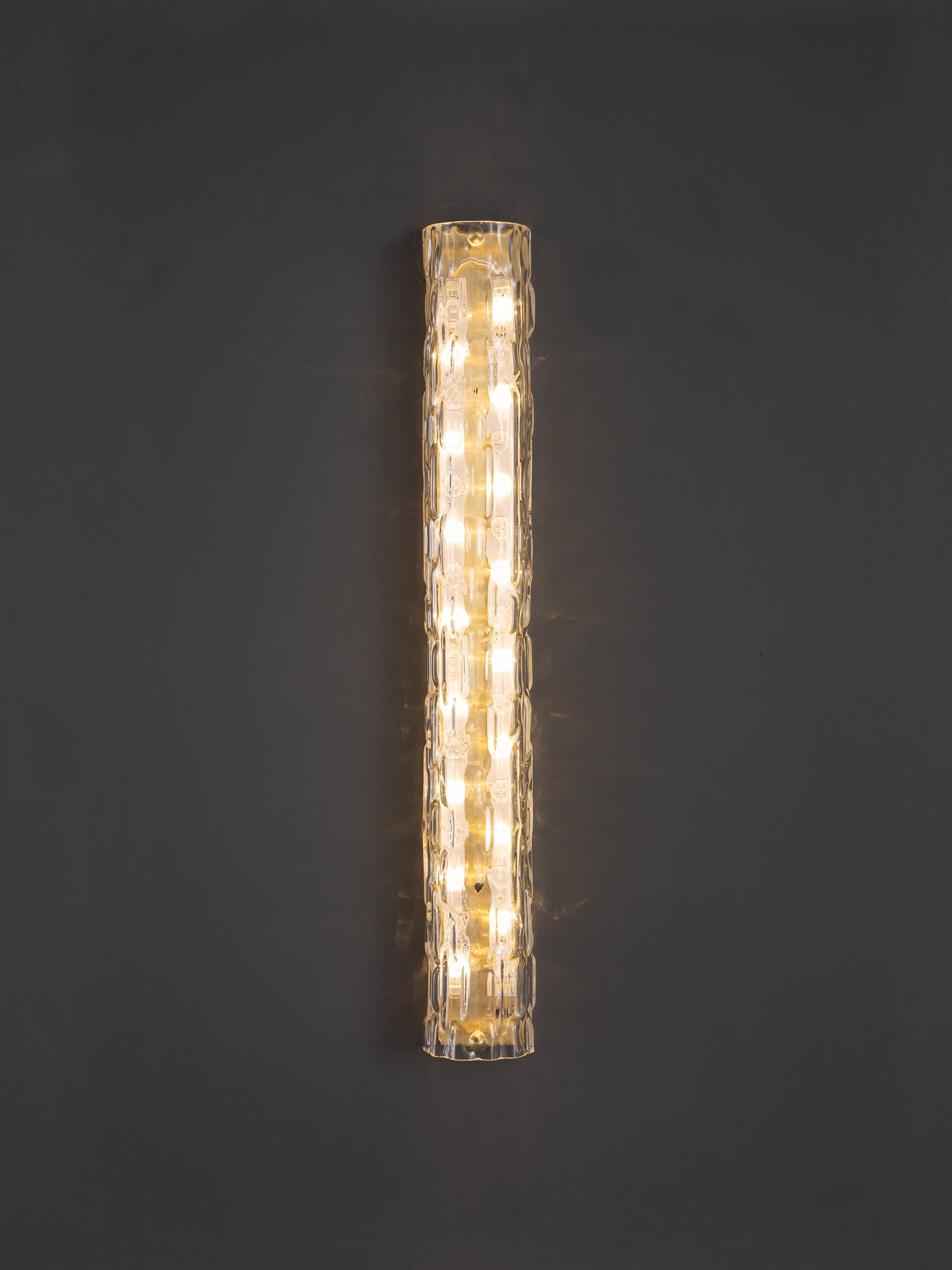 Brass Ripple Crystal Wall Sconce – Kimi Lighting