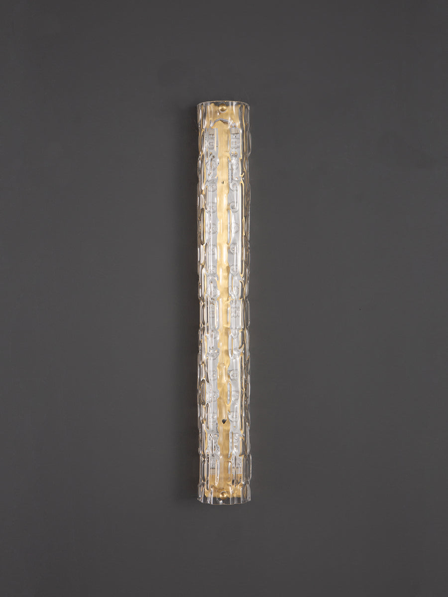 Brass Ripple Crystal Wall Sconce – Kimi Lighting