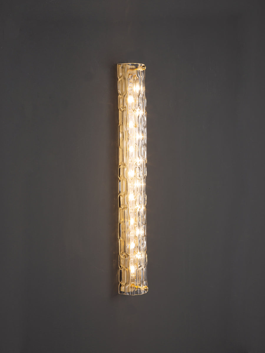 Brass Ripple Crystal Wall Sconce – Kimi Lighting