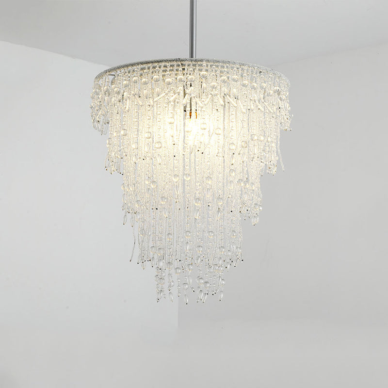 Modern Crystal Bead String LED Chandelier – Kimi Lighting