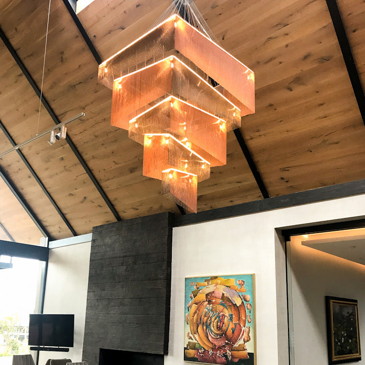 Modern Metal Chain Chandelier – Kimi Lighting