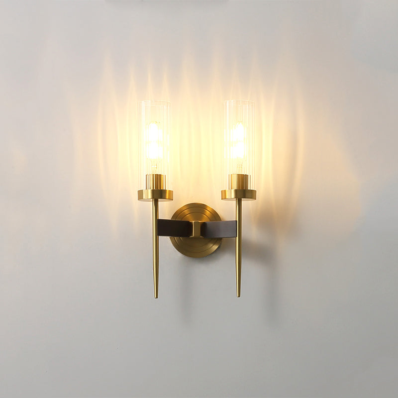 Fluted Glass Column Wall Sconce – Kimi Lighting